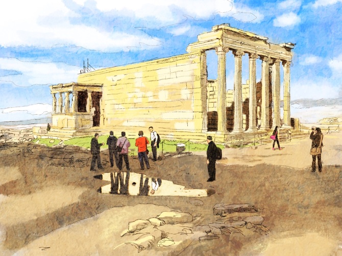 Athens sketchbook Dec 2014 - Victor Lunn-Rockliffe