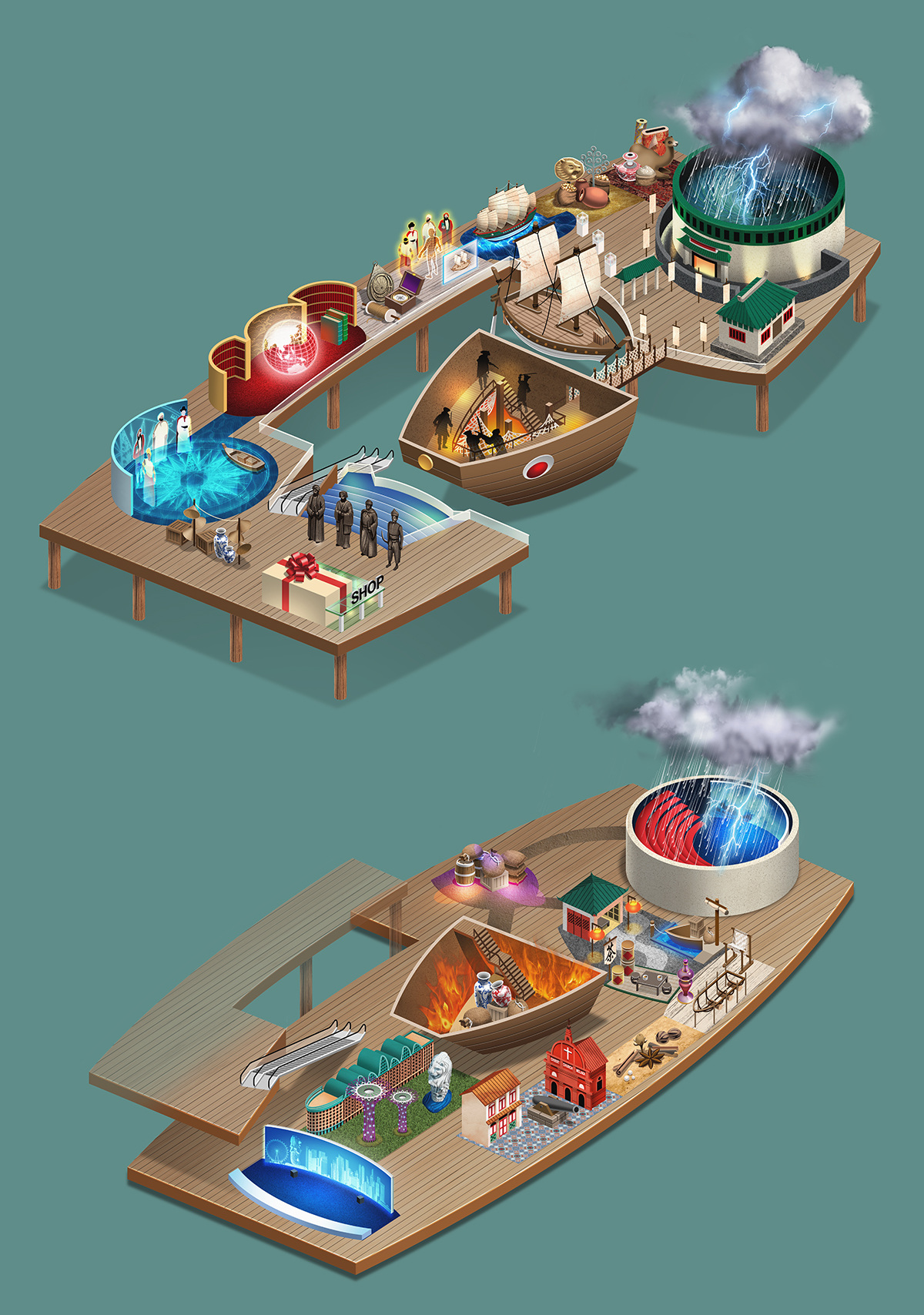 Maritime Experiential Museum Floor Map - IROIRO