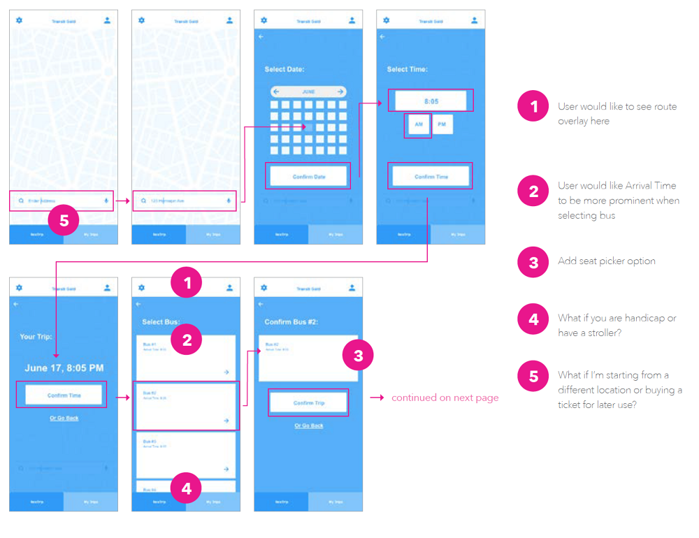 Metro Transit App Concept - Portfolio of Austin Gullixson