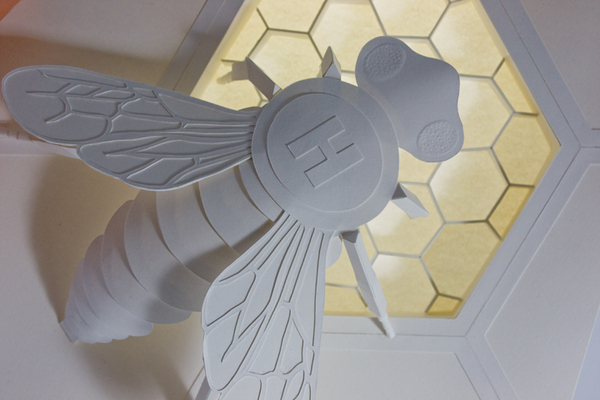 Honey Bee Paper Sculpture - Bryan Howell Design