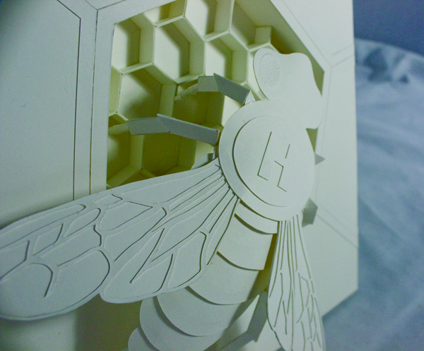 Honey Bee Paper Sculpture - Bryan Howell Design