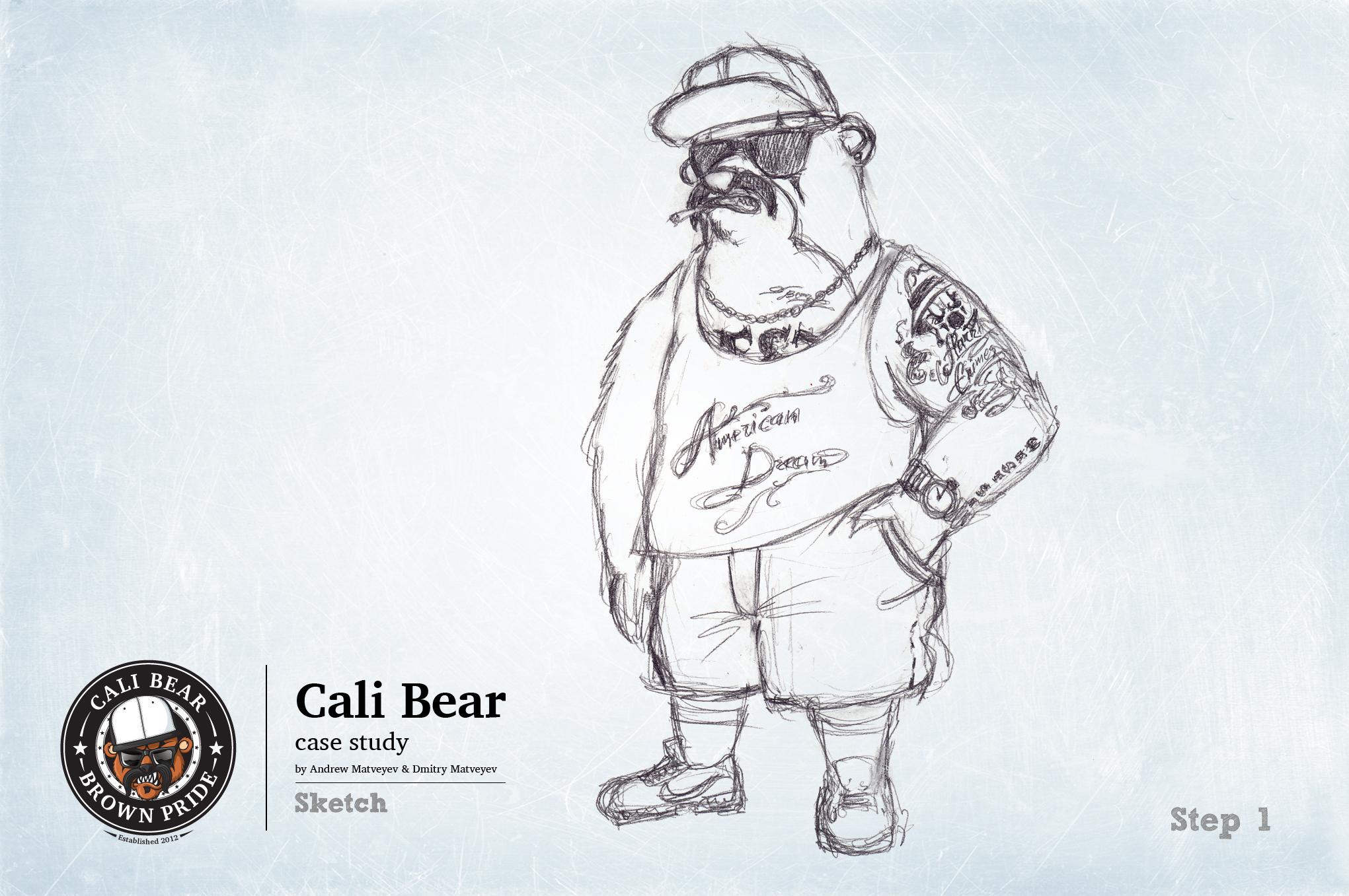 Cali Bear - Graphic design, web design, illustrations by Andrew Matveyev
