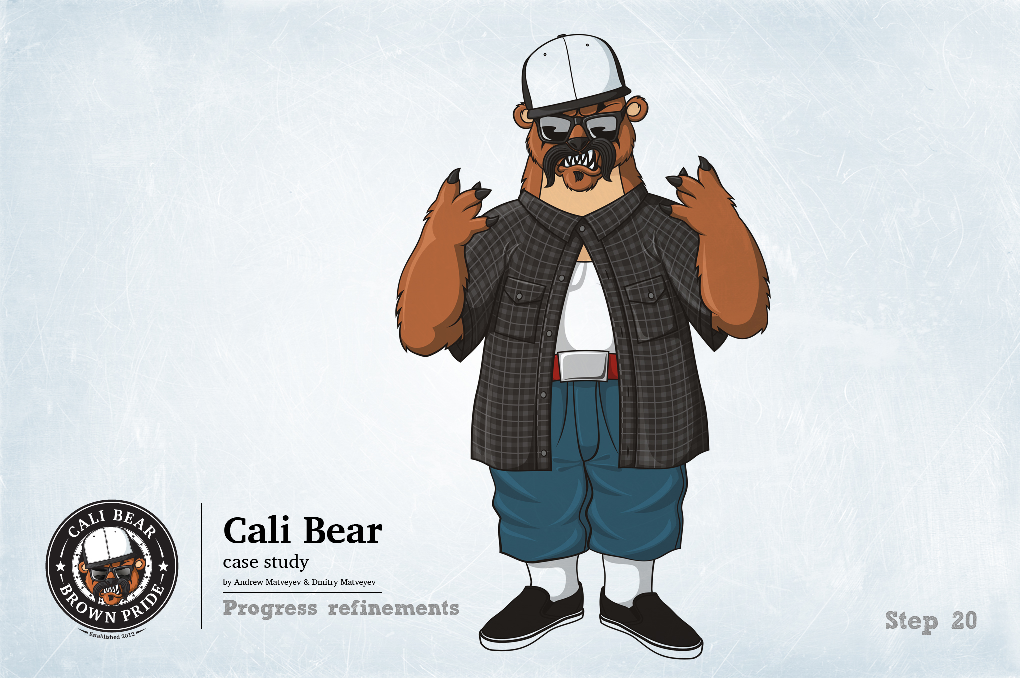 Cali Bear - Graphic design, web design, illustrations by Andrew Matveyev