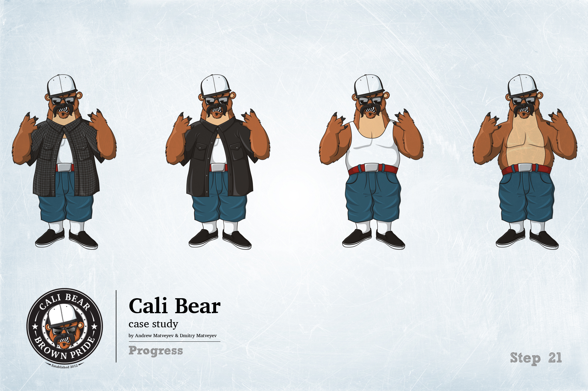 Cali Bear - Graphic design, web design, illustrations by Andrew Matveyev
