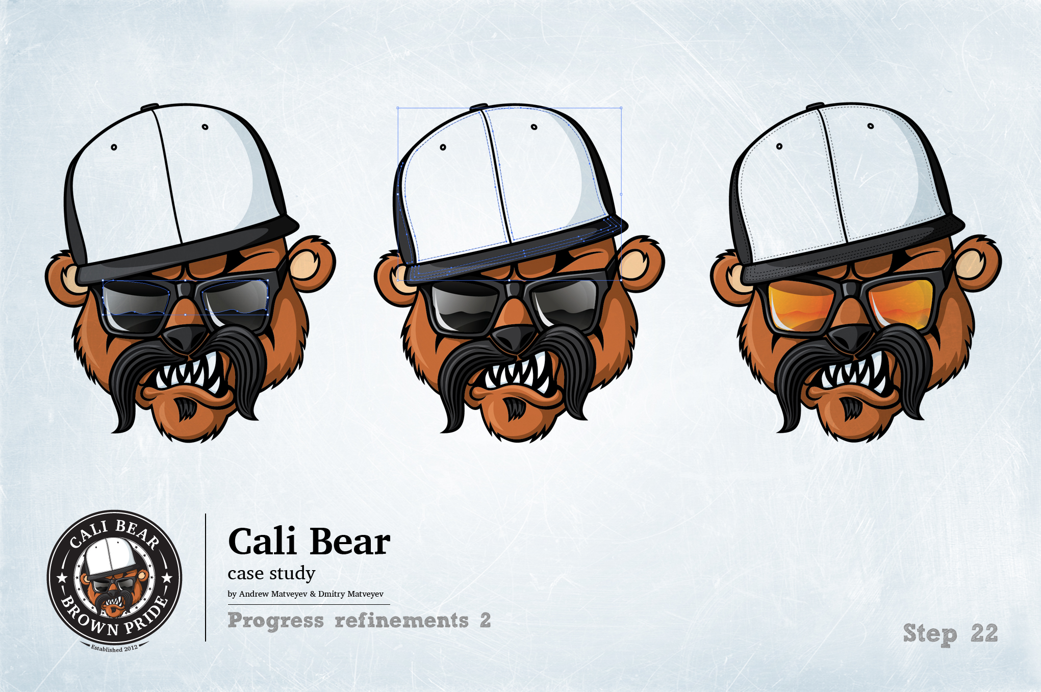 Cali Bear - Graphic design, web design, illustrations by Andrew Matveyev