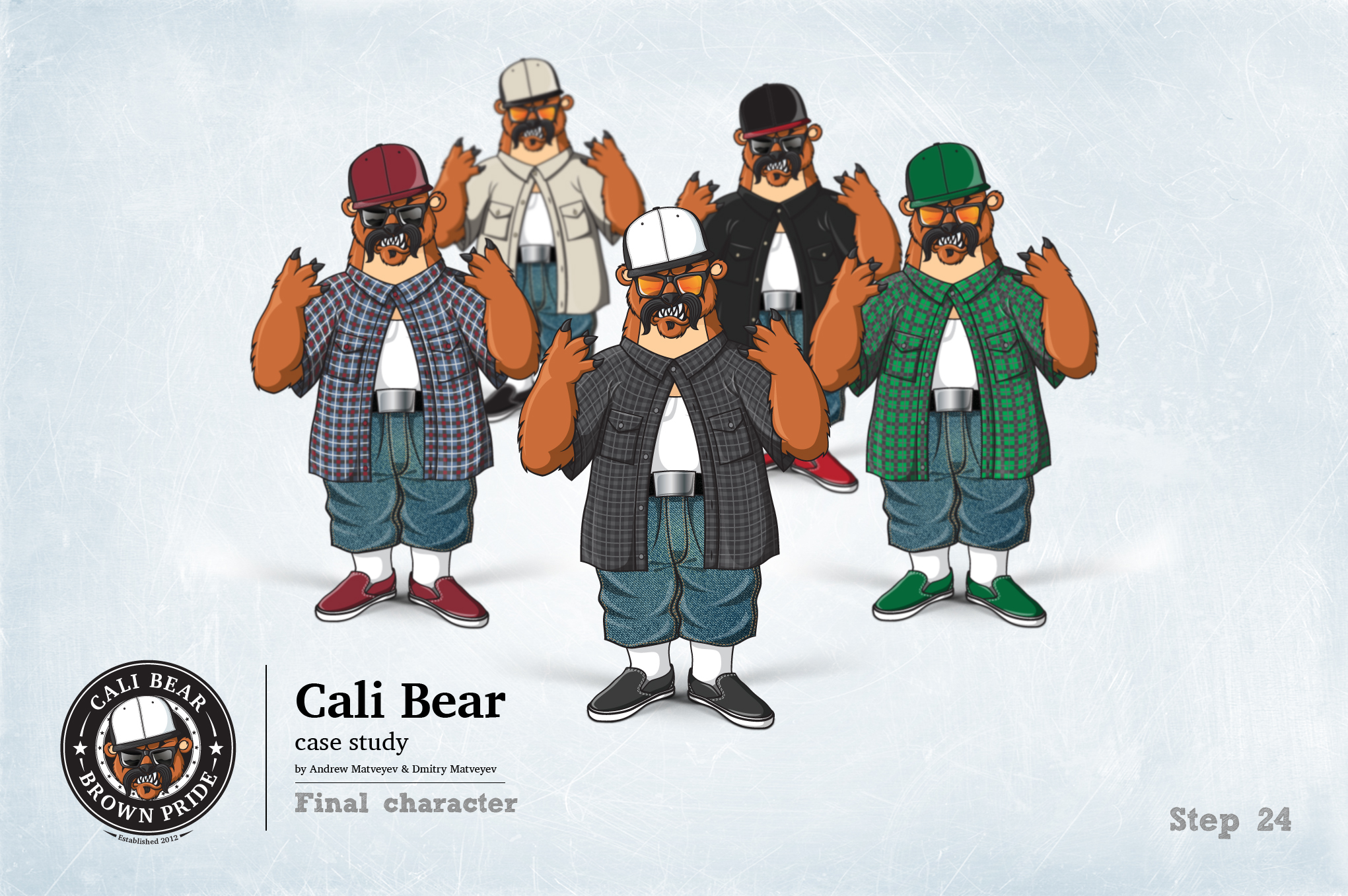 Cali Bear - Graphic design, web design, illustrations by Andrew Matveyev
