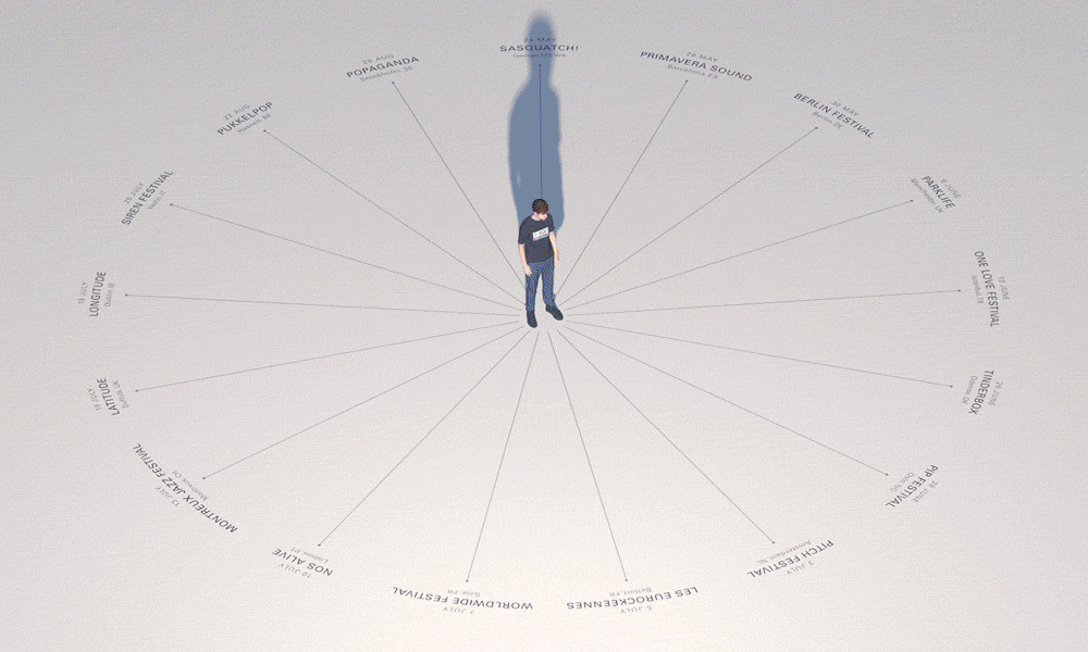 James Blake Summer Festivals Moving Image • Art Direction - Ed Cornish