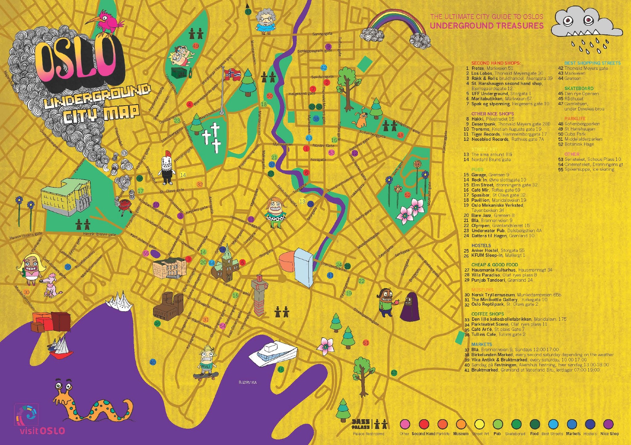 Underground Oslo City Map - Linnosaurus