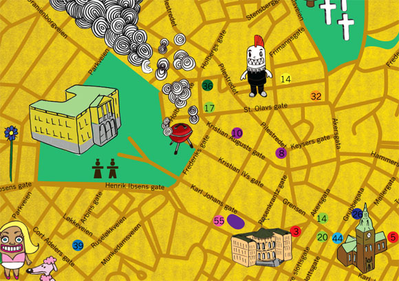 Underground Oslo City Map - Linnosaurus