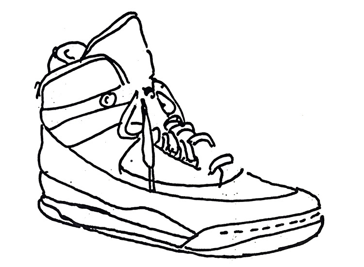 Air Yeezy 2 Drawing Sketch Coloring Page