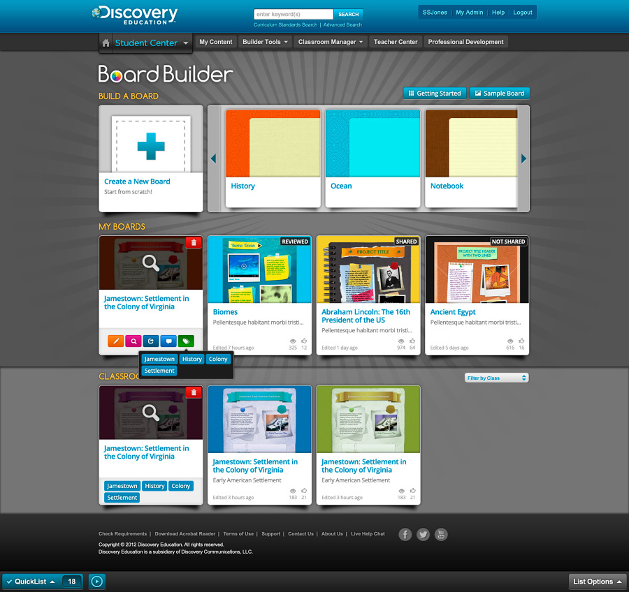 Student Board Builder - Sissyphus Design + Photography | Portfolio of ...