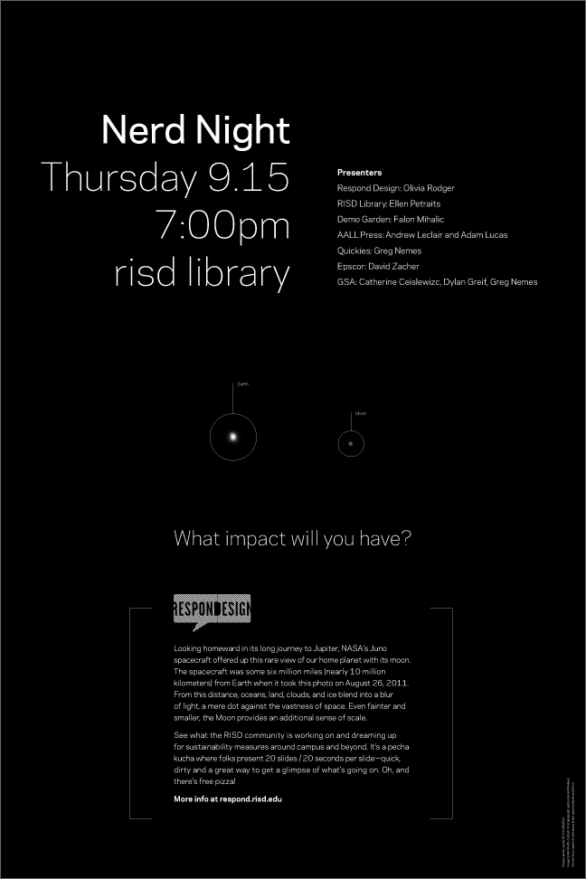 nerd night poster - james j grady portfolio