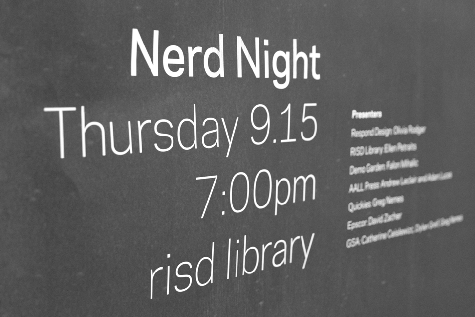 nerd night poster - james j grady portfolio