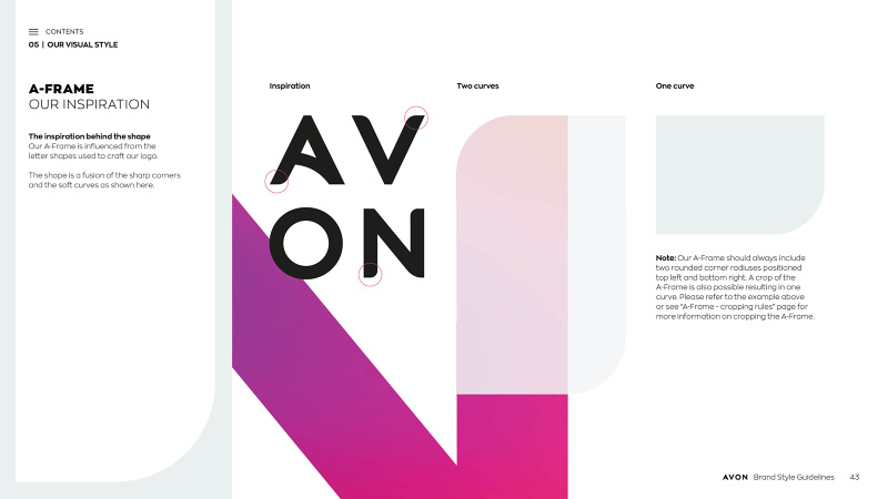 Avon New Visual ID brand book - Andréia Lipsky