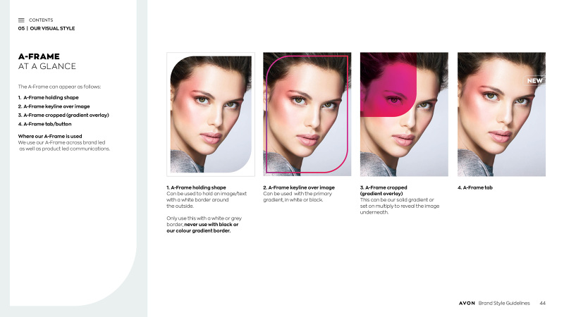 Avon New Visual ID brand book - Andréia Lipsky