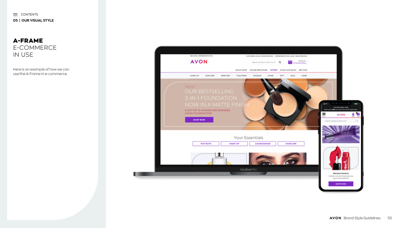 Avon New Visual ID brand book - Andréia Lipsky