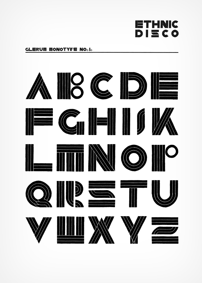 Ethnic Disco Monotype - Stefan Glerum