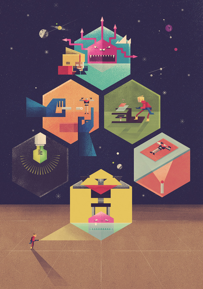 WIRED UK Hologram - The Illustration Work of Dan Matutina