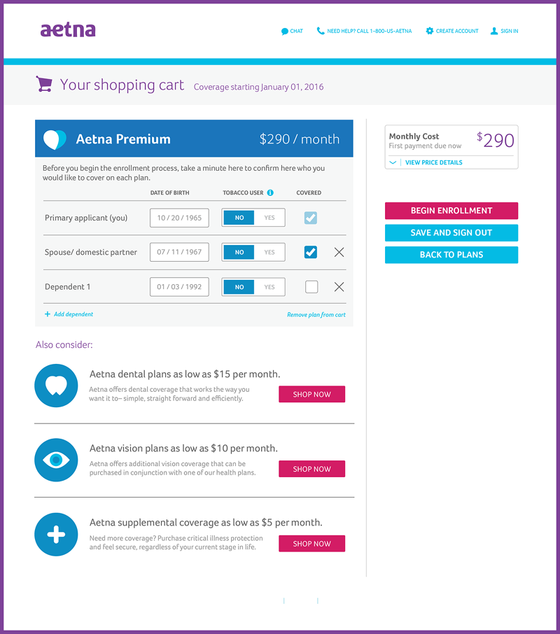 Aetna Consumer Business Marketplace - sethotron