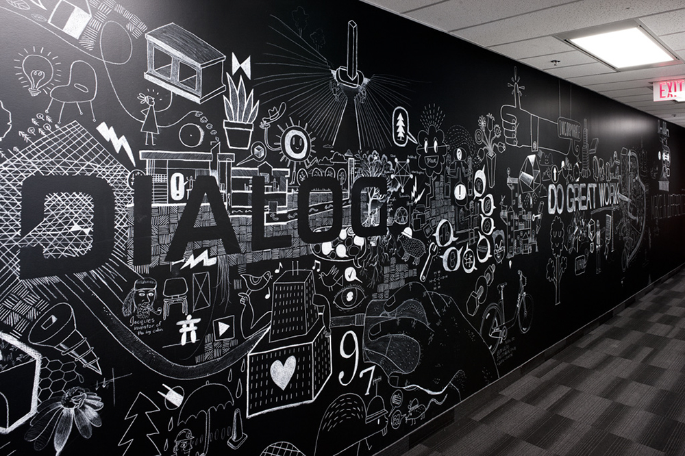 Chalk Mural for Dialog Toronto - Ben Weeks