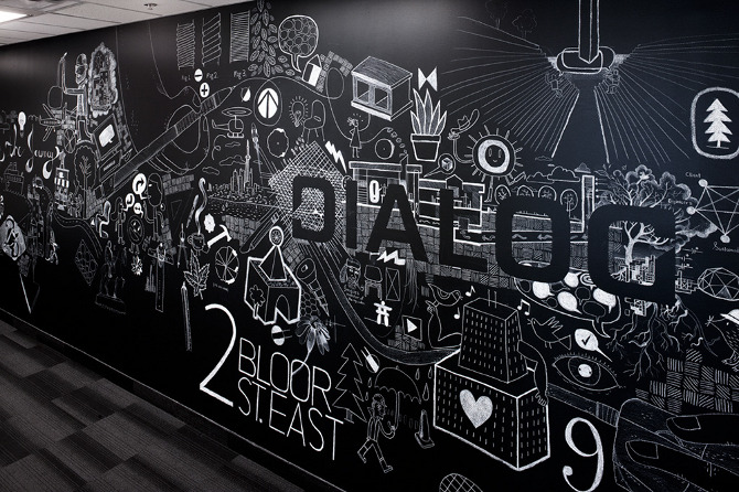 Chalk Mural for Dialog Toronto - Ben Weeks