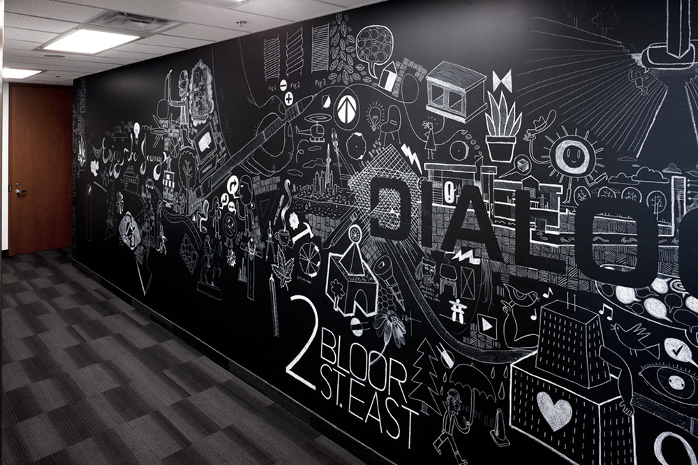 Chalk Mural for Dialog Toronto - Ben Weeks