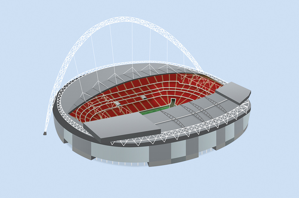 Stadium Illustrations – Wembley Stadium - Chris West Graphic Design