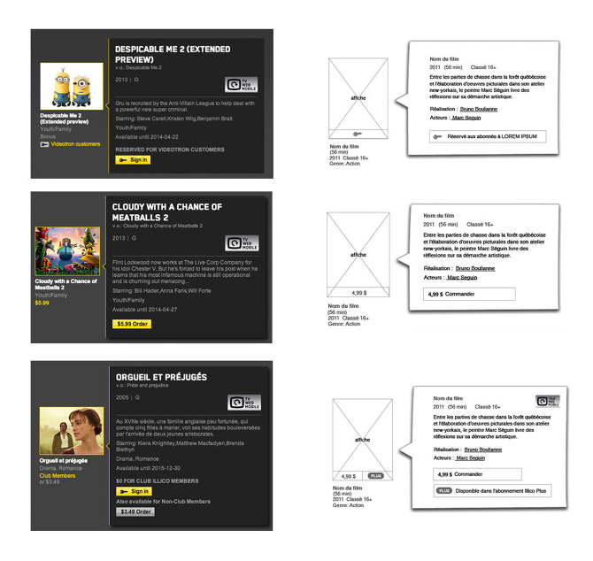 Illico.tv - Portfolio of Marion Isabelle Muszynski, UX designer.