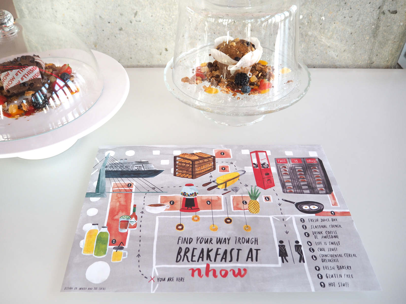 Nhow Breakfast Map - Mary and the Locks