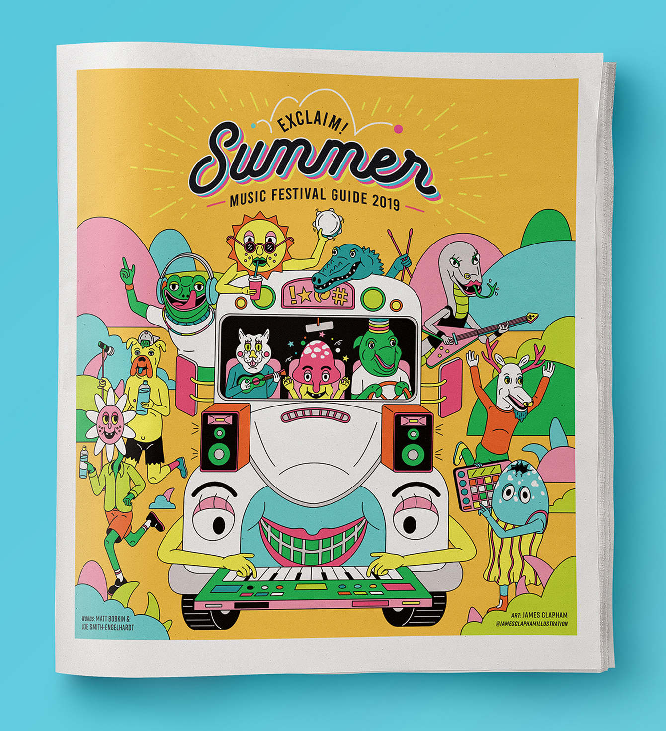 Exclaim magazine - James Clapham Illustration