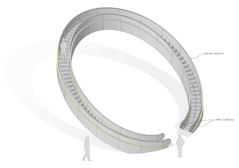 Circular escalator - KWY.studio