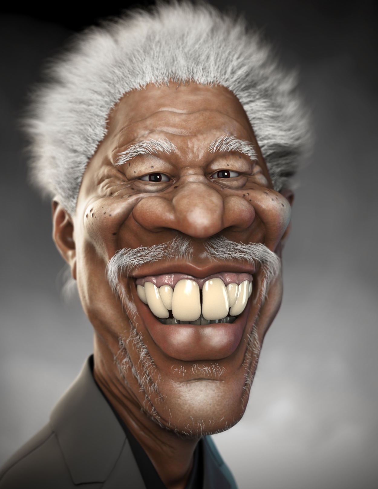 morgan freeman caricature