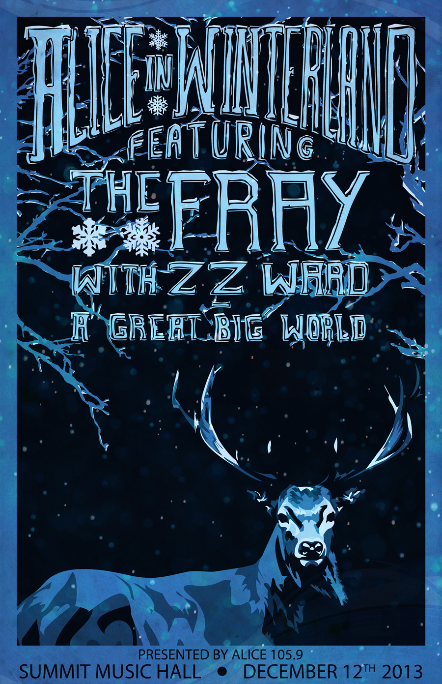 Alice in Winterland Concert Posters - Matthew Watkins Graphic Design