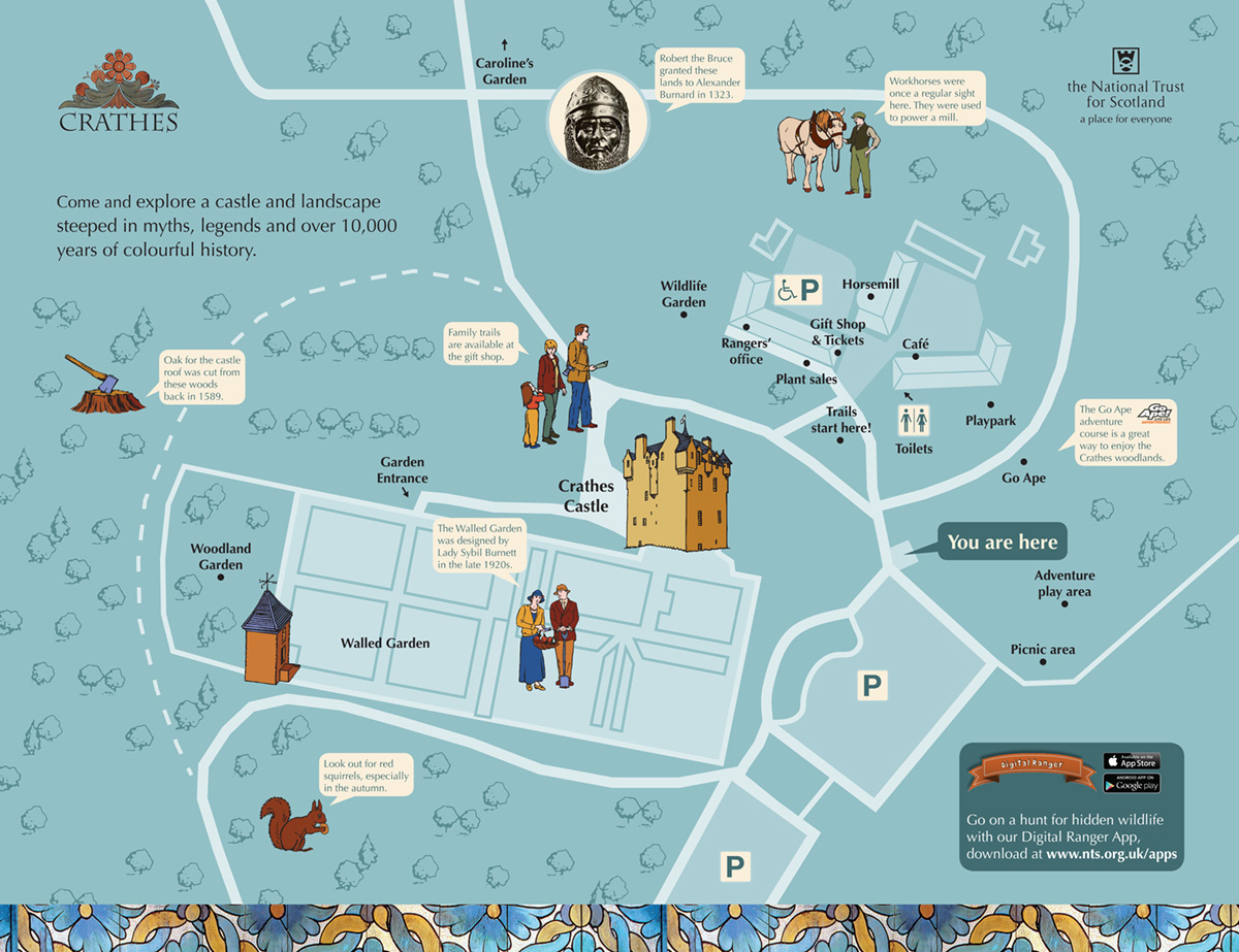 Crathes Castle Threshold Panels - Tea & Type