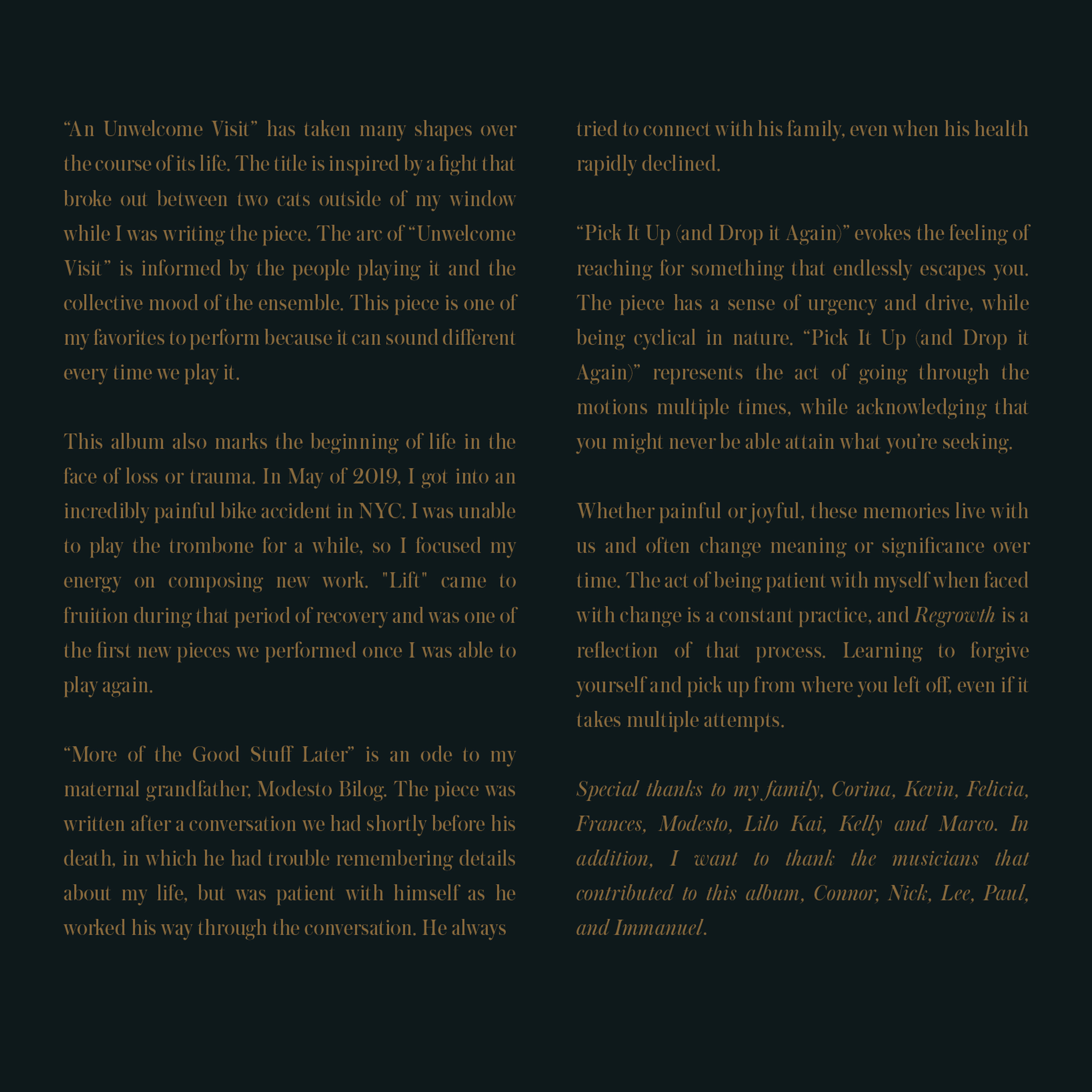 KALIA VANDEVER | ALBUM DESIGN - DM Stith