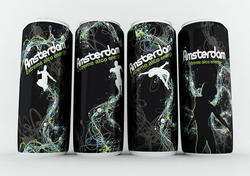 Energy drink packaging - Portfolio of Tibor Tovt