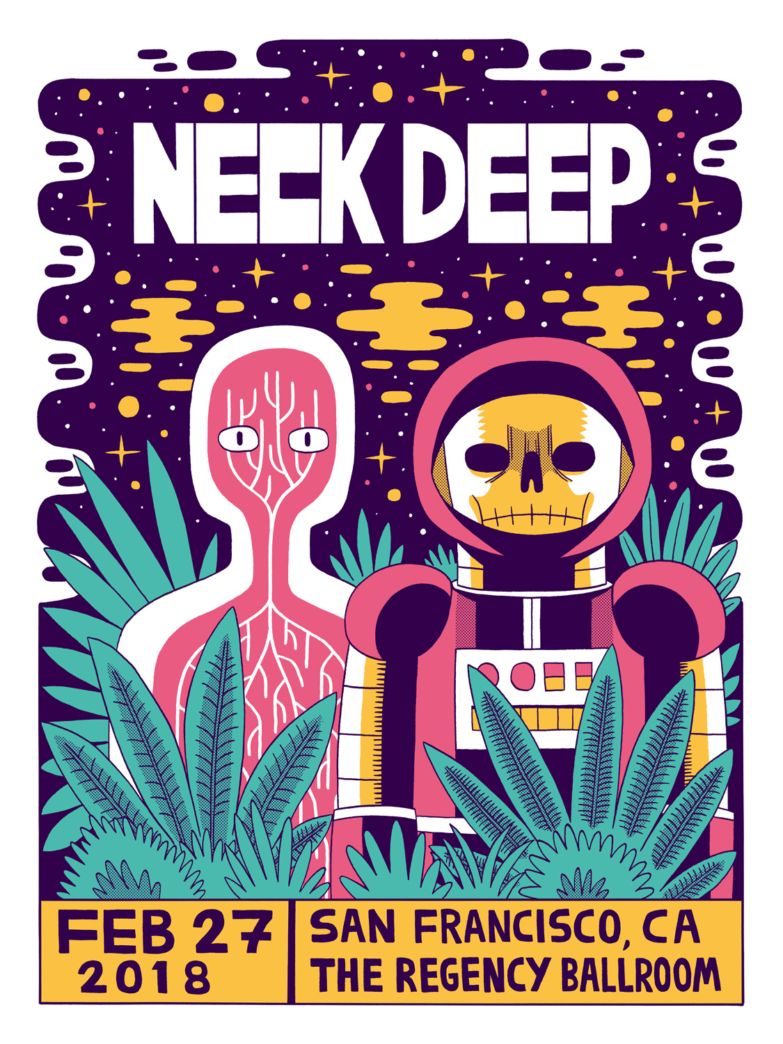 Neck Deep - Jack Teagle Illustration