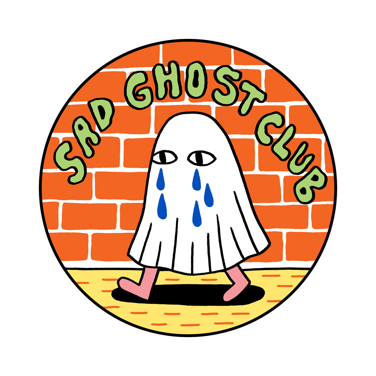 Sad Ghost Club - Embroidered Patches - Jack Teagle Illustration