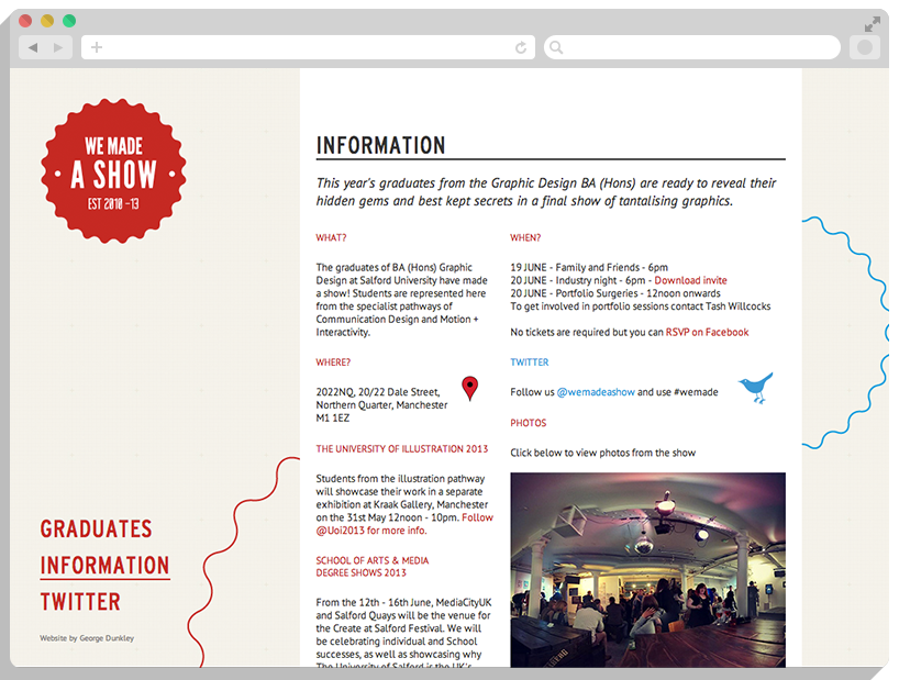 We Made a Show 2013 - Portfolio