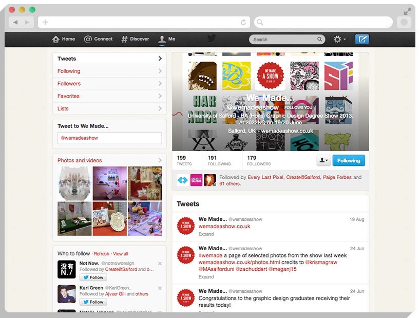 We Made a Show 2013 - Portfolio