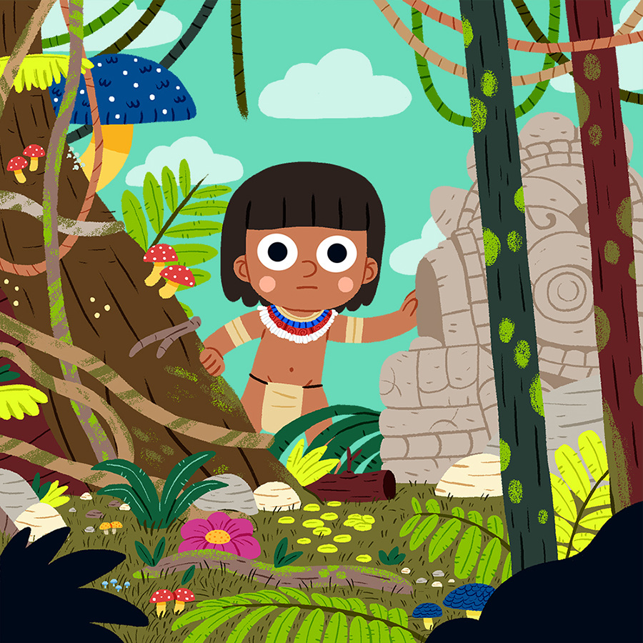 Aztec Boy - SAM RENNOCKS ILLUSTRATION