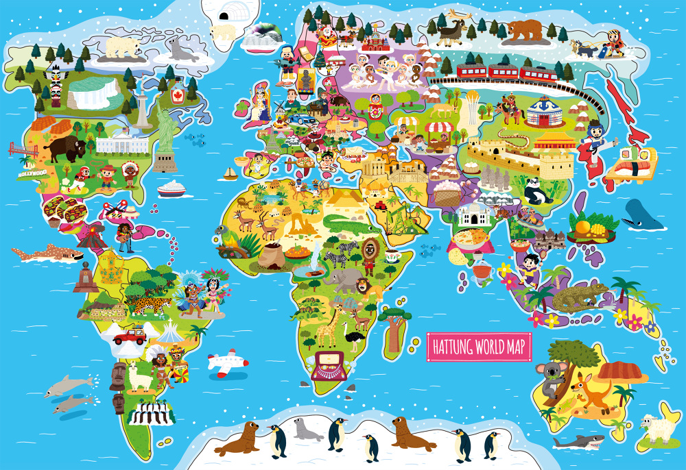 ChumKids: World Map - SAM RENNOCKS ILLUSTRATION