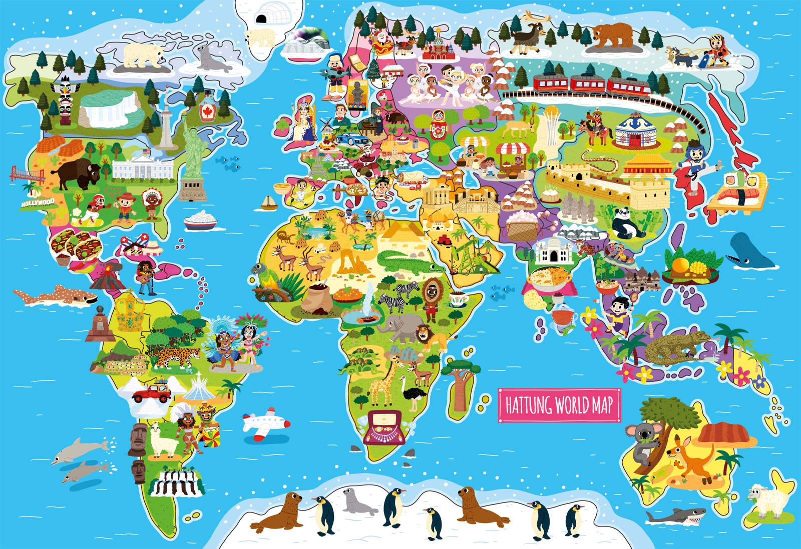 ChumKids: World Map - SAM RENNOCKS ILLUSTRATION