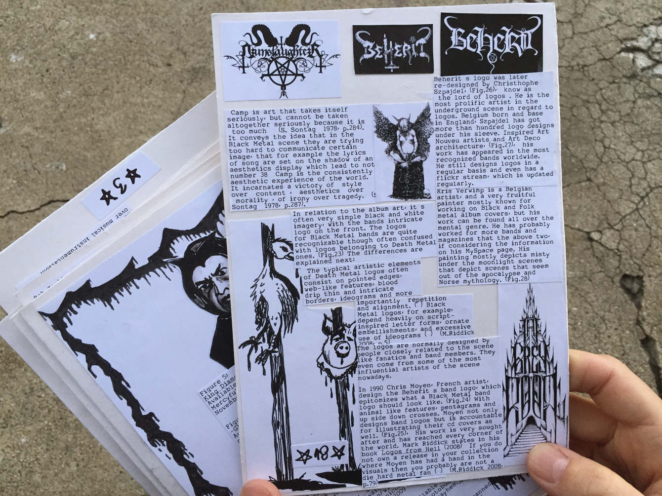 DESIGN: Black Metal fanzine - Leonie Cicirello Design Archive