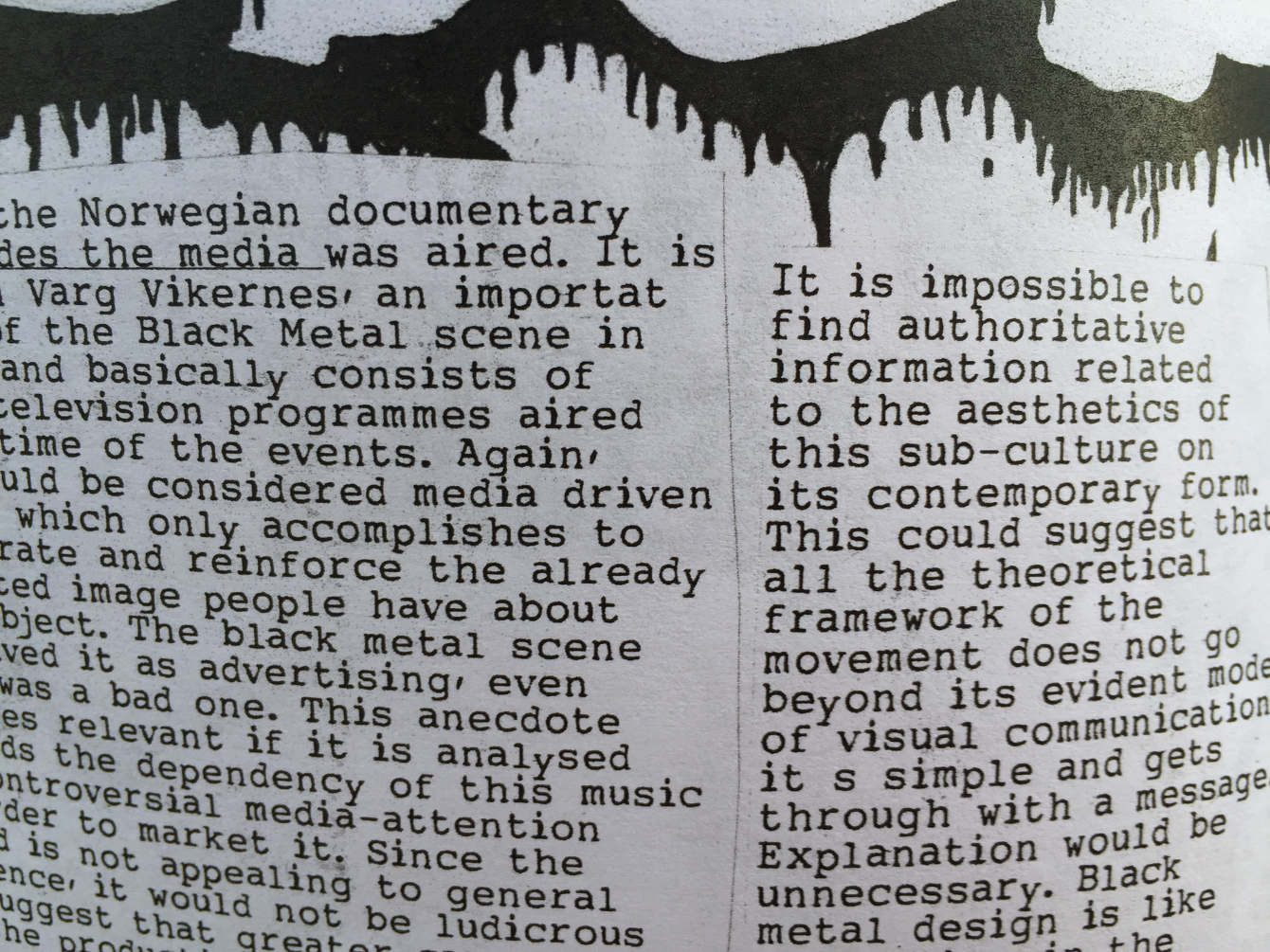 DESIGN: Black Metal fanzine - Leonie Cicirello Design Archive