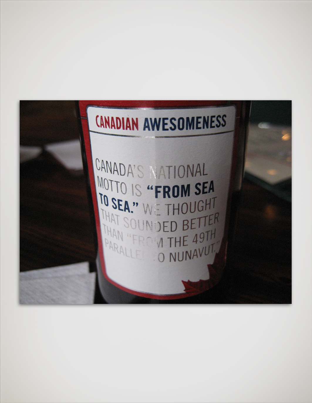 Molson Canadian Bottle Back Labels - Allie Golden - Strategic Communicator