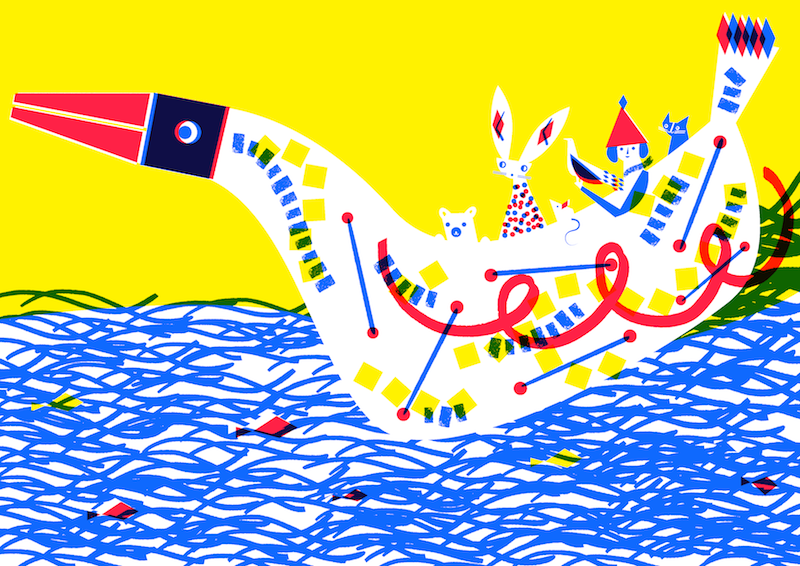 Aquaduck - Thereza Rowe illustration