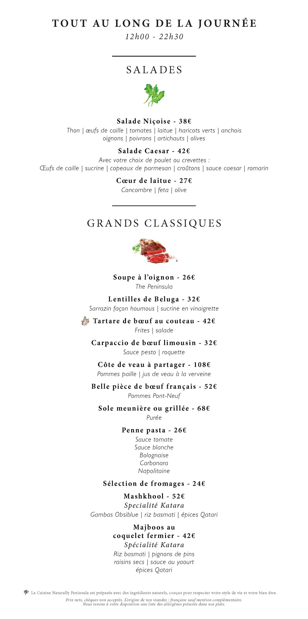 Lobby Menu (Peninsula) - Benjamin Nakache