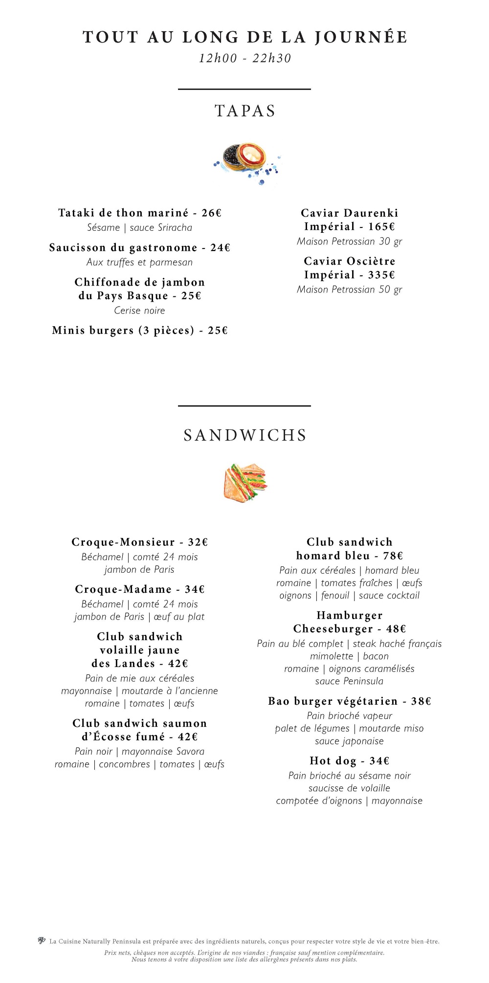 Lobby Menu (Peninsula) - Benjamin Nakache