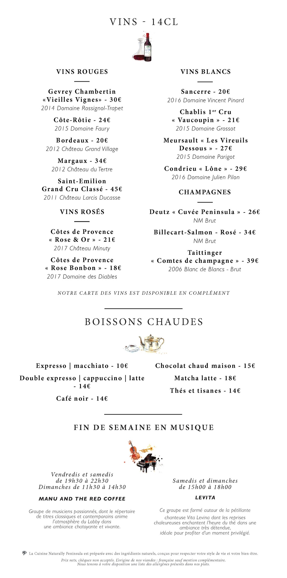 Lobby Menu (Peninsula) - Benjamin Nakache